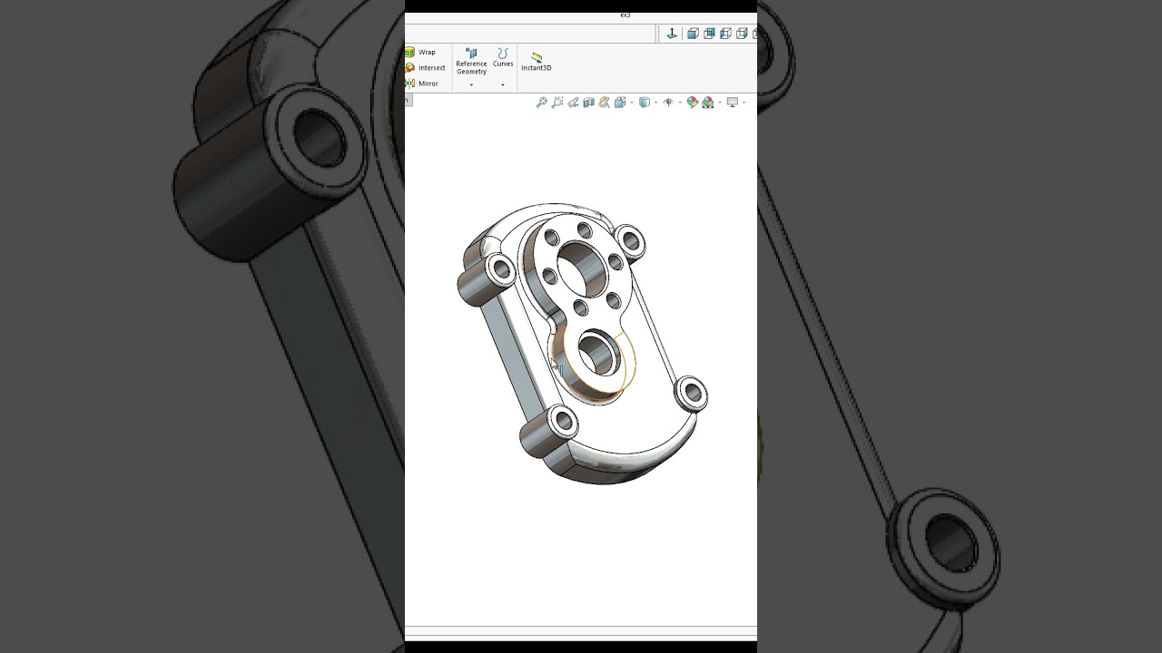 Solidwork Tutorial, Bracket Exercise 3 #solidworks #creo