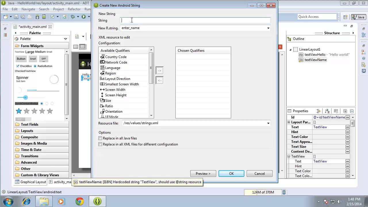 Android: TextViews and Strings