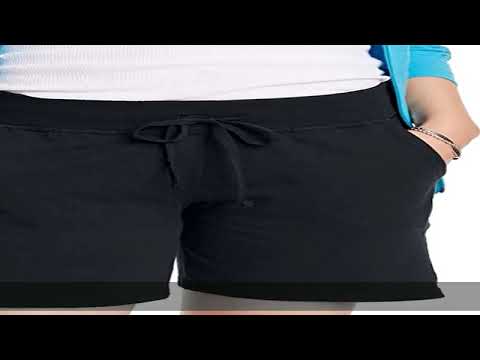 Hanes Women's Jersey Pocket Shorts, Drawstring Cotton Jersey Shorts, 7" Inseam