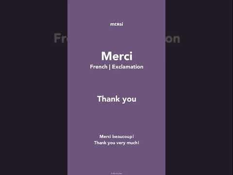 Merci | French #shorts #learningfrench