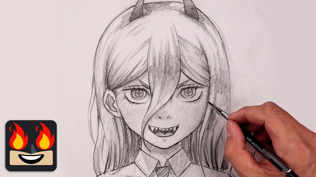 How To Draw Power | Chainsaw Man Pencil Drawing Lesson