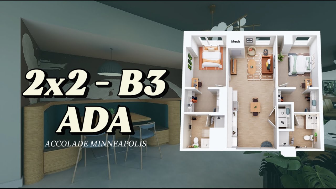 2x2 - B3 ADA Floor Plan