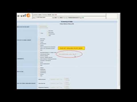 E-CRF Electronic Data Capture (EDC) software package for Patients Data Collection