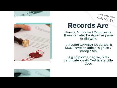 Difference Between Document Record