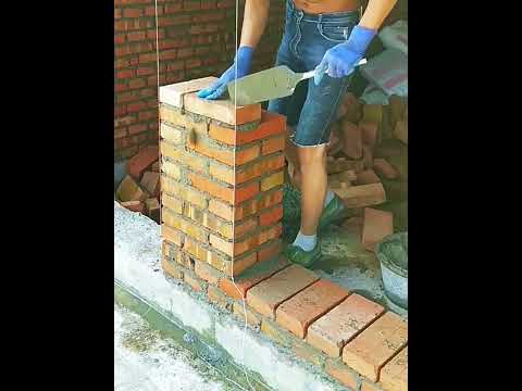 Brick wall building process