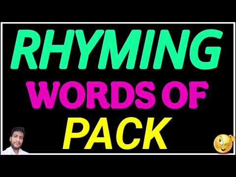 Pack rhyming words | pack ka rhyming word kya hai | 5 Rhyming word of pack