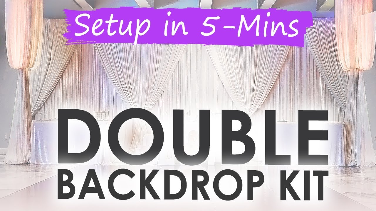 LEARN HOW TO DRAPE A DOUBLE BACKDROP STAND ON 2 CROSSBARS!
