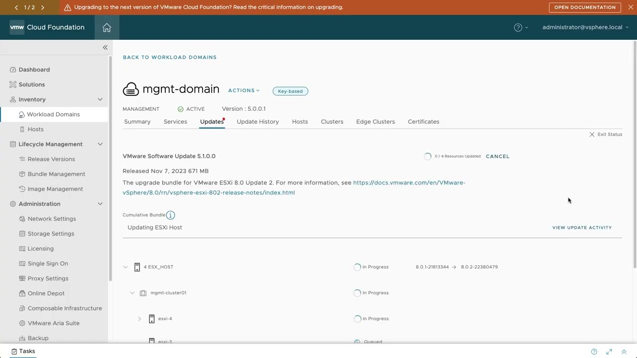 Keep Your Private Cloud Infrastructure Secure with VMware Cloud Foundation Upgrades