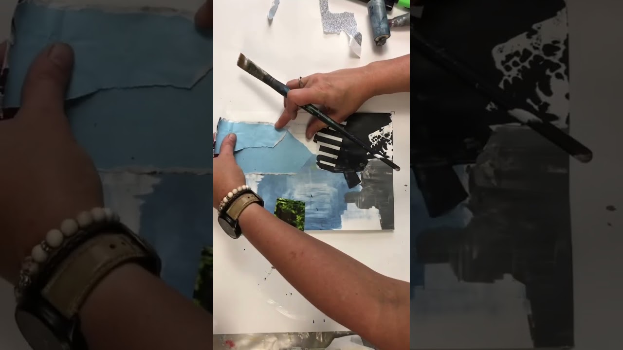 Abstract Collage on Paper