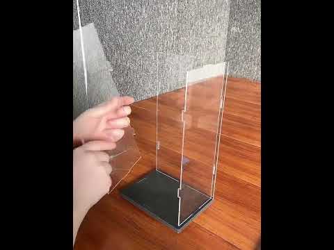 How to install acrylic display case with hook connection