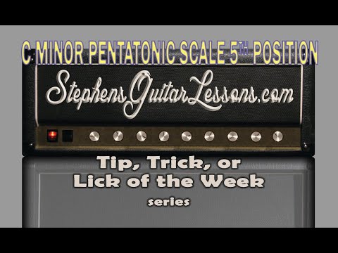 C minor pentatonic scale (5th position)