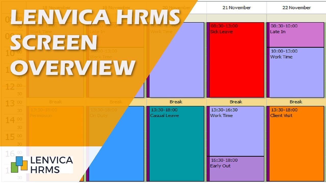 Lenvica HRMS Screen Overview