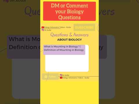 What is Mounting in biology ? | Definition of Mounting in biology #shorts #biology #bivkedar