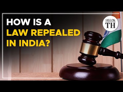 How is a law repealed in India?