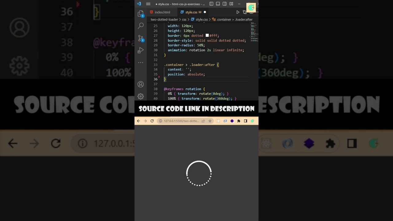 How to make two dotted loader with CSS |  HTML CSS Tutorial | CodeIsMine