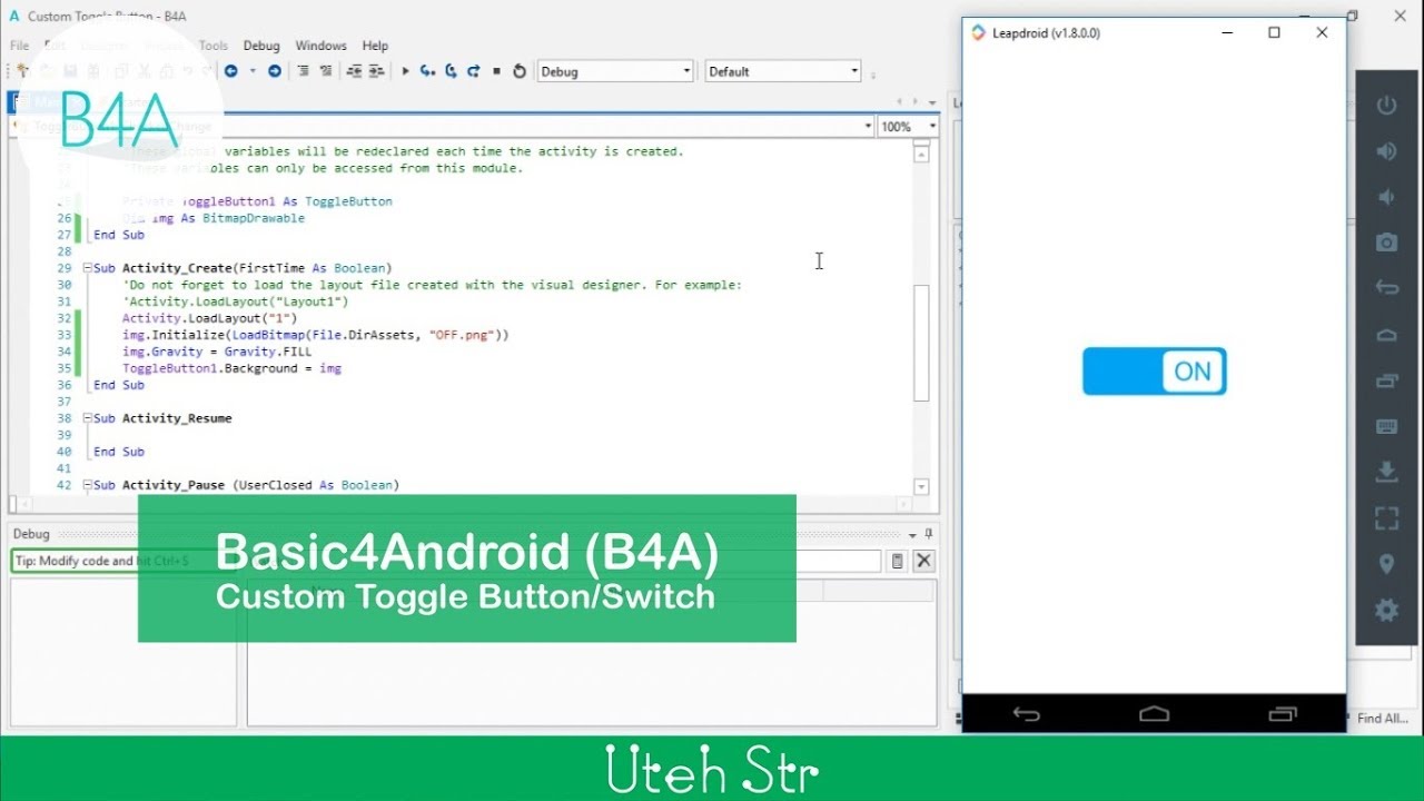 Basic4Android (B4A) | Custom Toggle Button / Switch