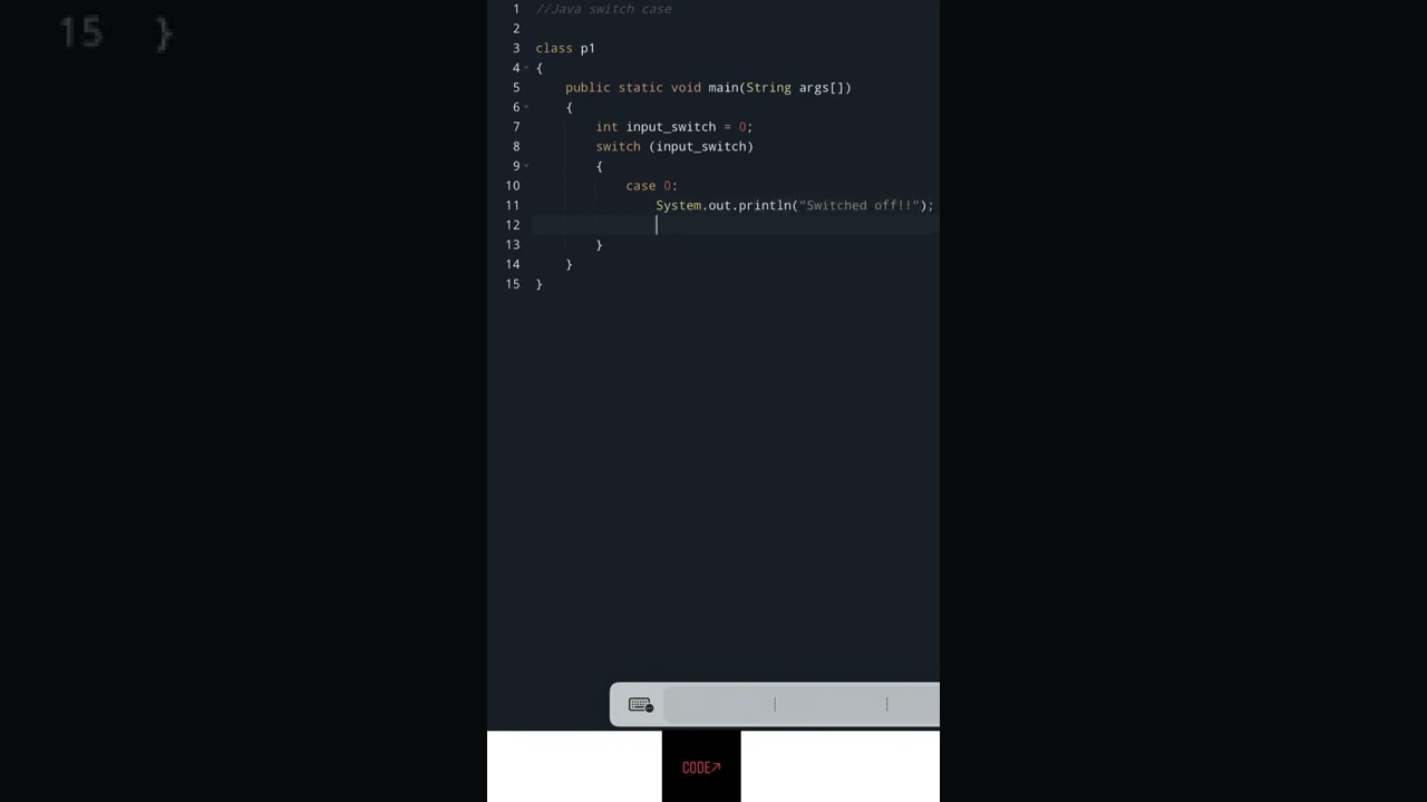 Java switch case #shorts #code #java