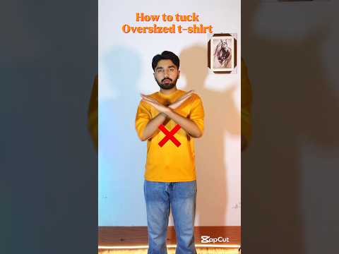 How to tuck in oversized T-shirt 👕 #mensfashion #tucking #oversizedtshirt #shortsfeed #hacks