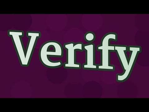 VERIFY pronunciation • How to pronounce VERIFY