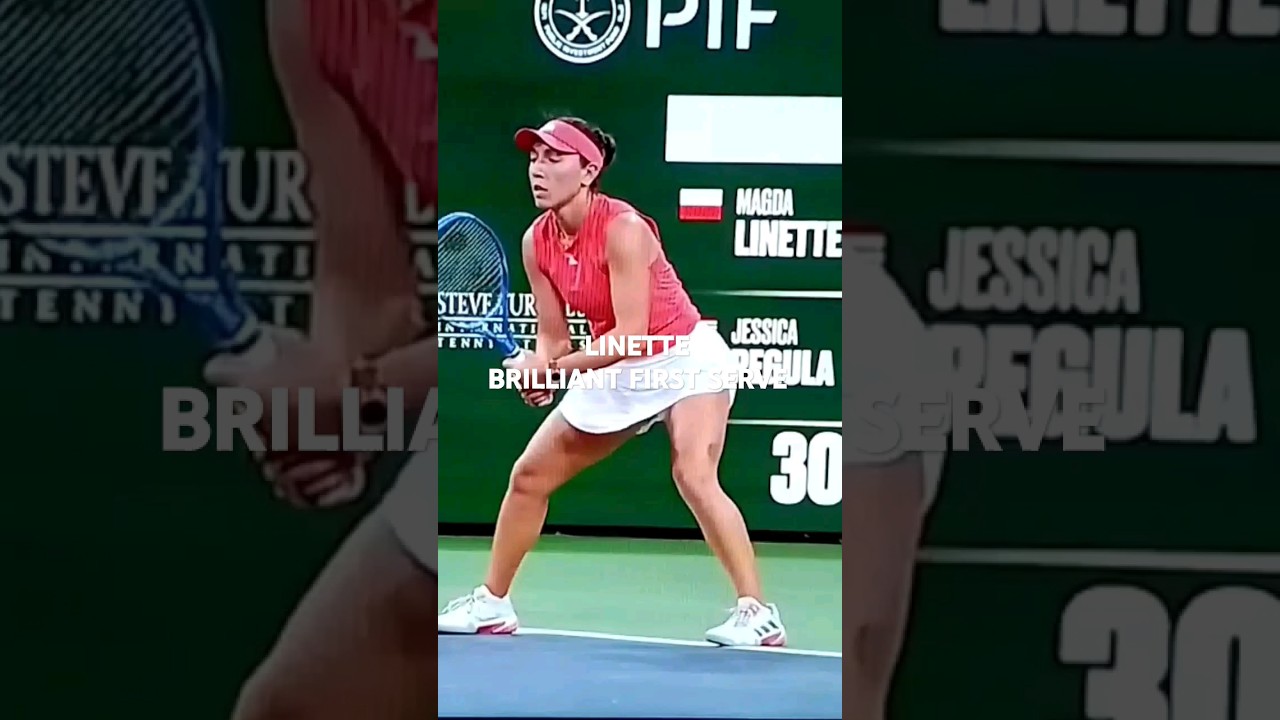MAGDA LINETTE BRILLIANT FIRST SERVE #shorts