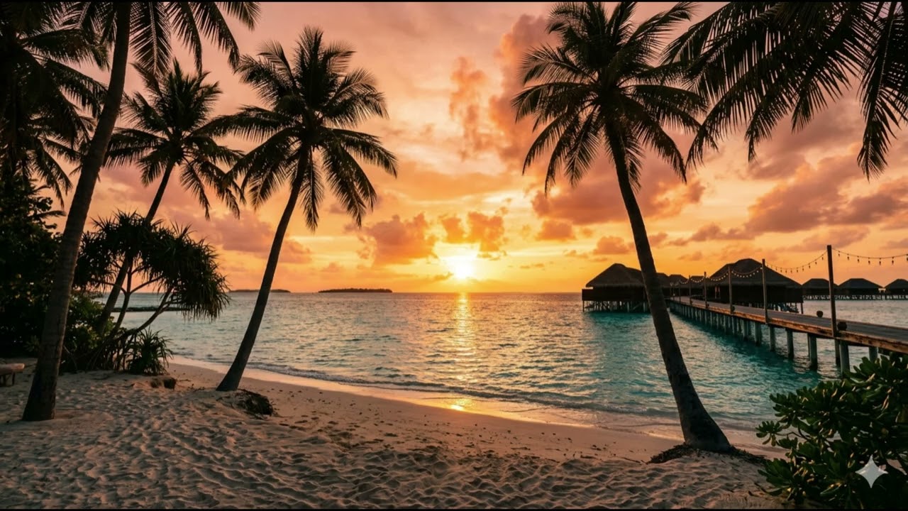 #free #wallpaper #tv #sunset #paradise #maldives #desktop #picture #image #lounge #background 