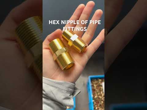 Hex nipple of pipe fittings #brassfittings #pipe