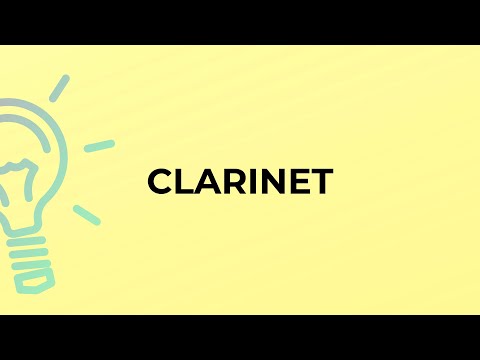 What is the meaning of the word CLARINET?