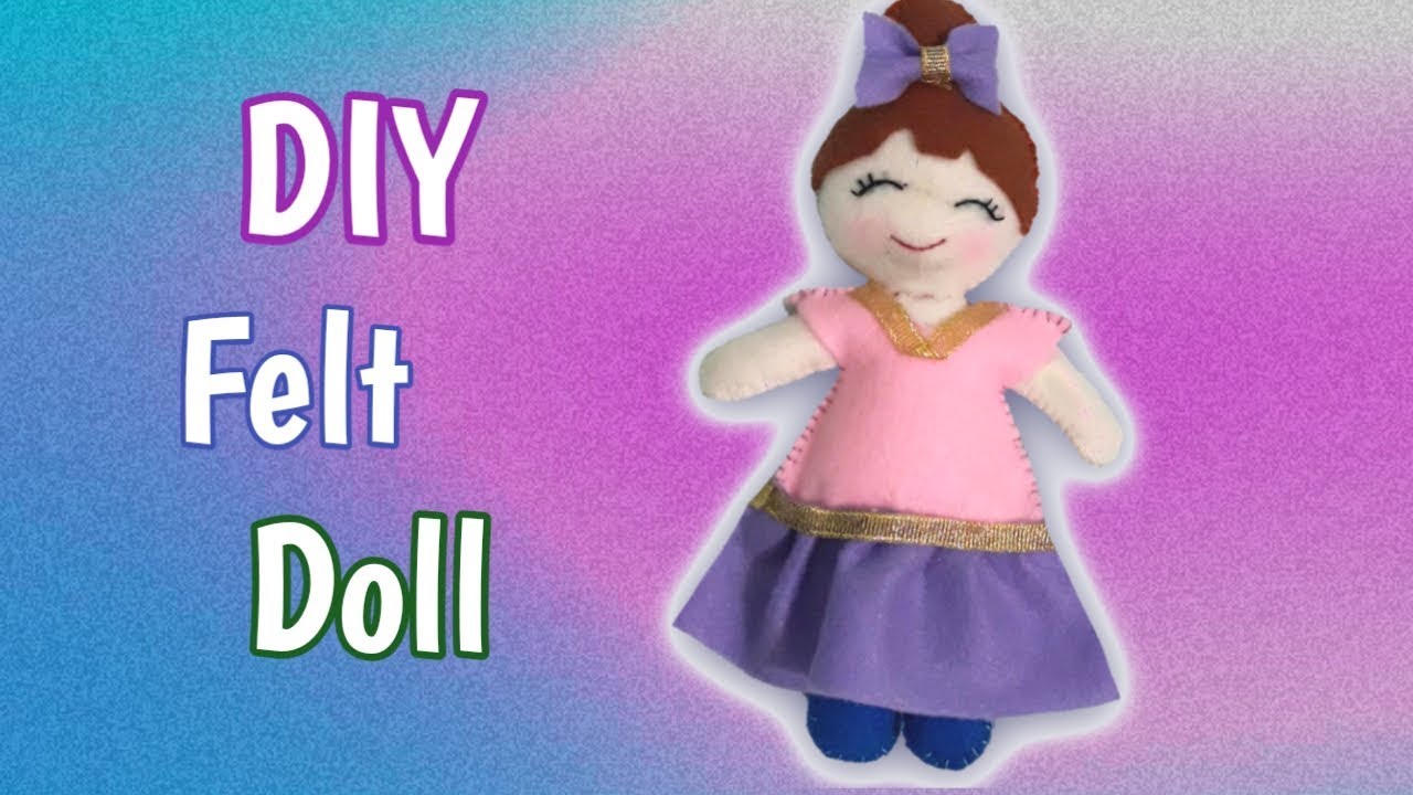 DIY Cara membuat boneka kain felt / flanel | Ide kreatif  | how to make felt doll