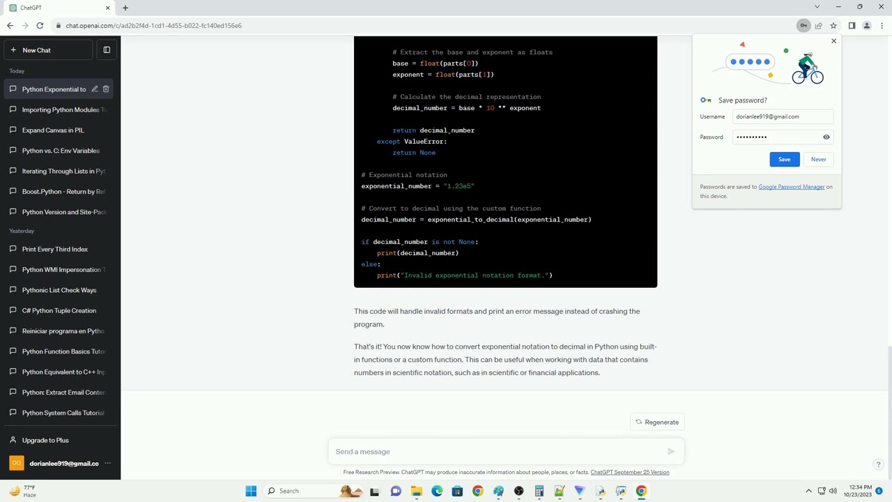 convert exponential to decimal in python