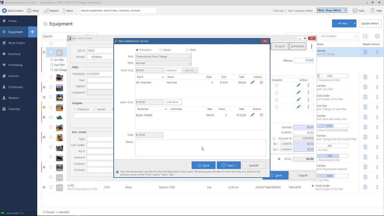 Fleet Maintenance Pro 2020 - Work Order Basics