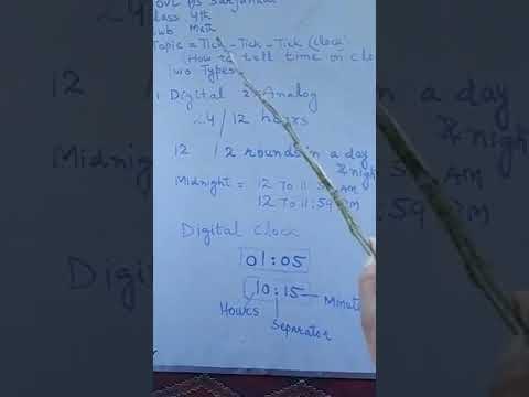 How to tell time on clocks 1