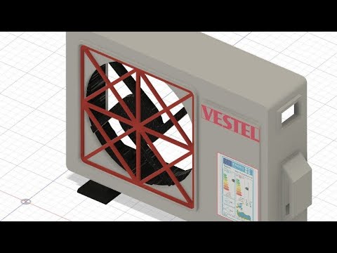 🛠️ Mini fan in the form of air conditioner・ STL File for ・Cults