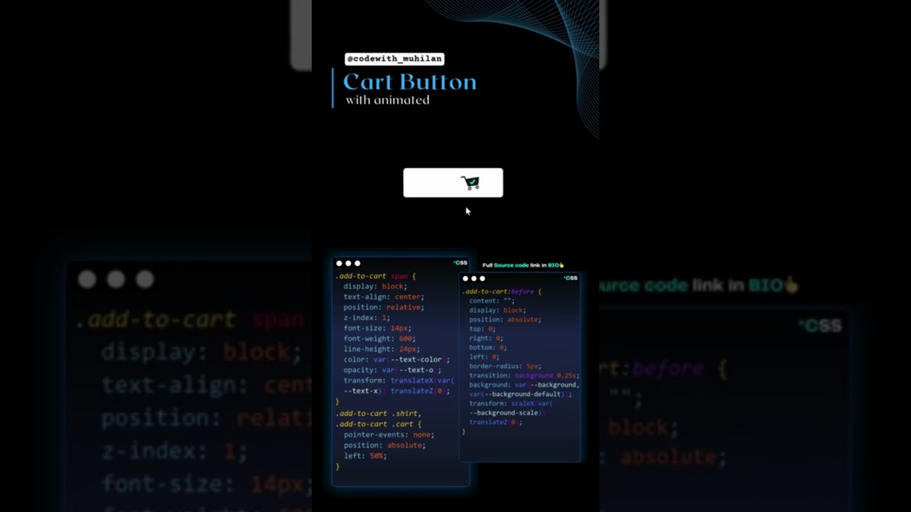 Animated Cart Button #css #coding #buttons #cart #Website #frontenddeveloper #webcoding
