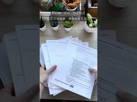👉🏻 How to bind loose sheets 📚