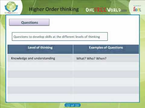 Higher Order Thinking
