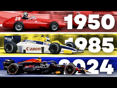 The Incredible Evolution of Formula 1 Cars [1950-2024]