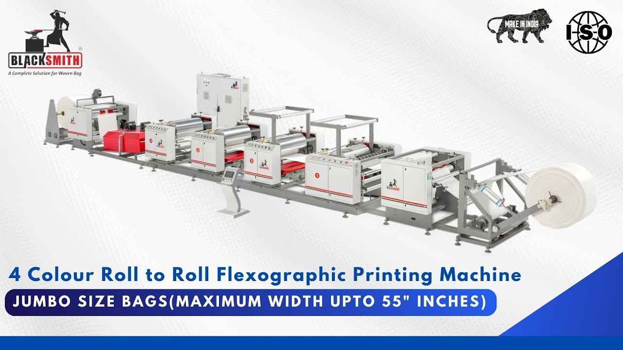 4 Colour Roll to Roll Flexographic Printing Machine Without Cylinder Change #flexographicprinting