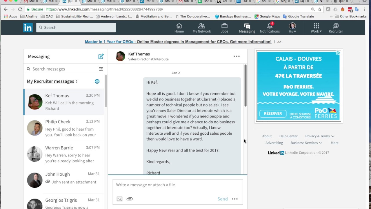 Can't read message thread