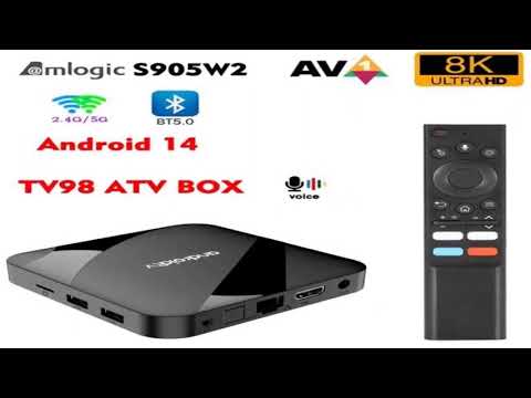 TV98 ATV W2 Smart TV Box Android 14 HD 8K 4K Amlogic S905W2 BT5.0 Dual Wifi 4G 5G iptv Set