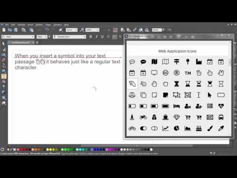 Using Font Awesome Symbols and Icons with Xara Designer