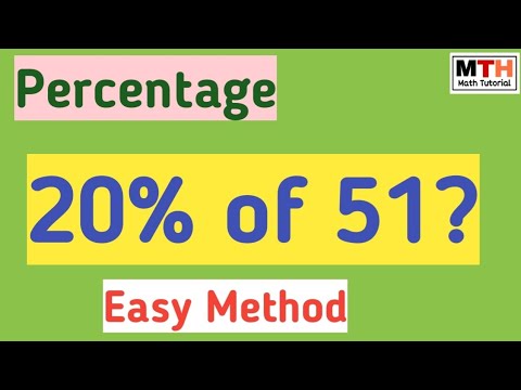 simple trick to find percent of a number | 20 percent of 51
