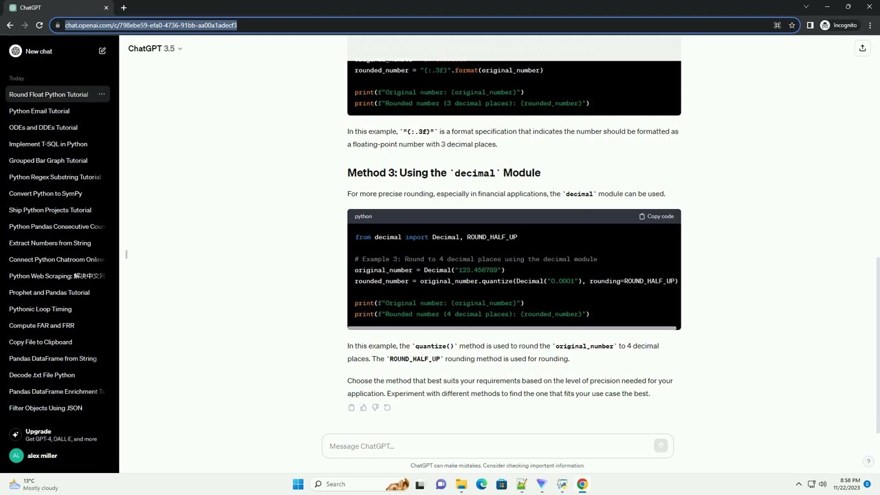 How to round float to certain amount of decimal places Python