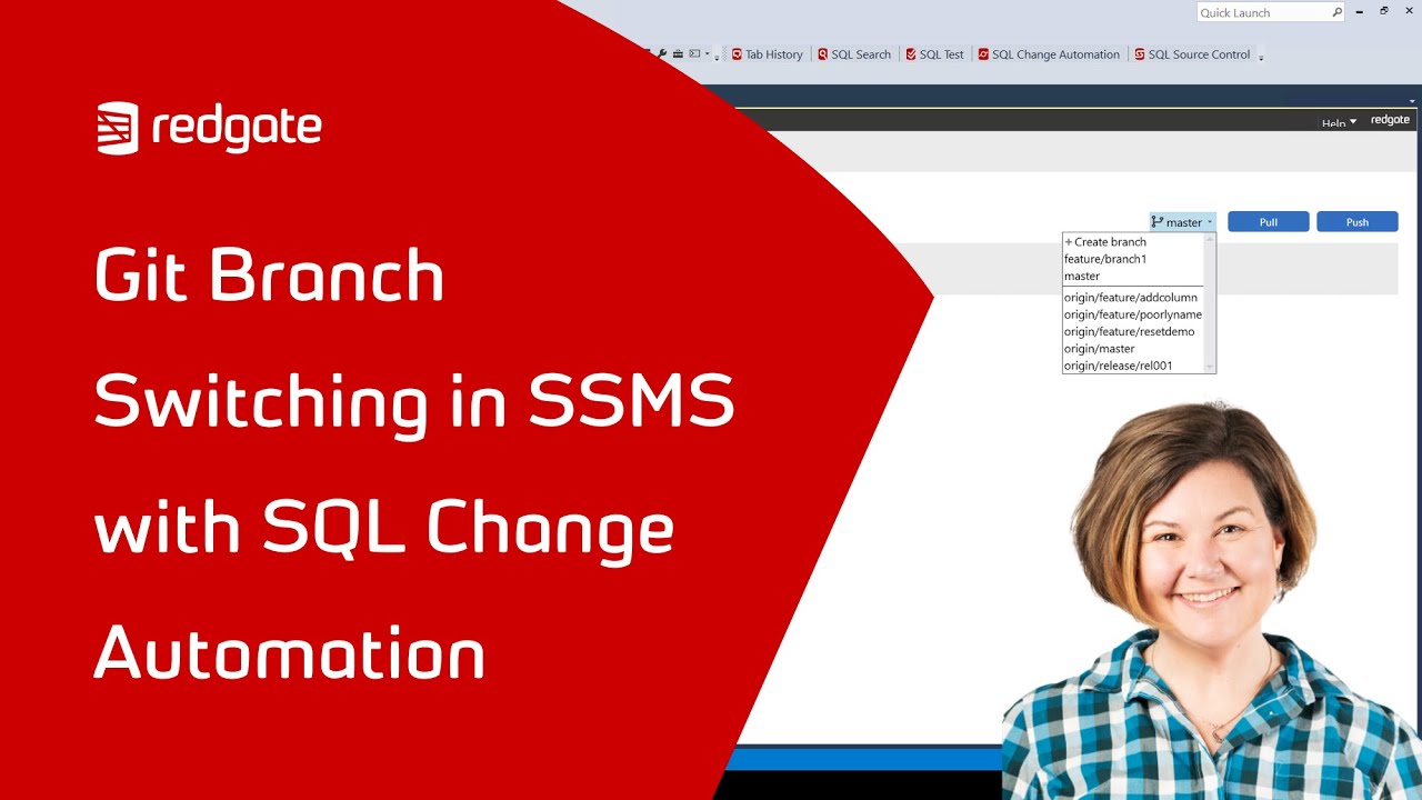 Git Branch Switching in SSMS with SQL Change Automation
