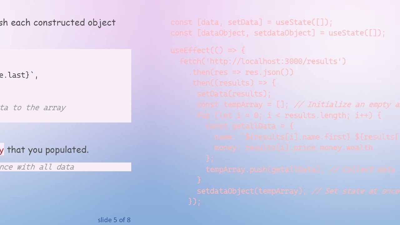 How to Push Multiple Objects into an Array using the useState Hook in React