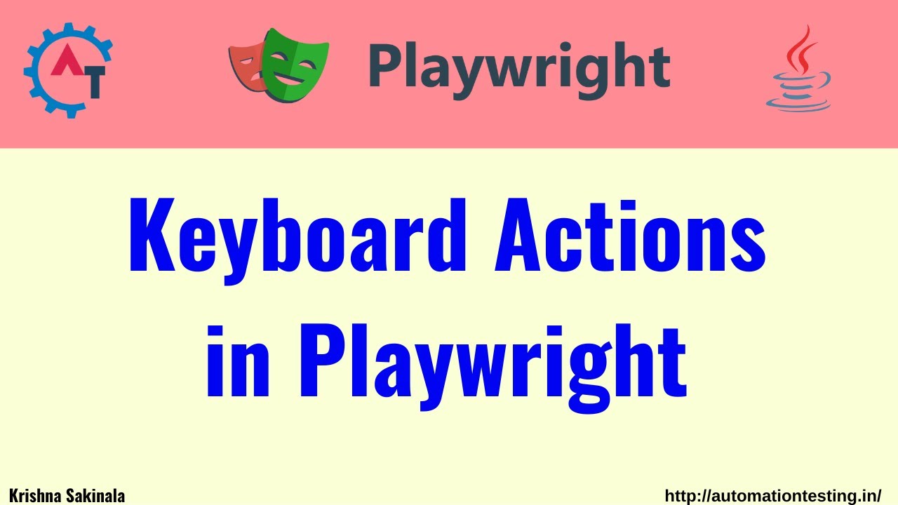 #31 Keyboard Actions in Playwright Java