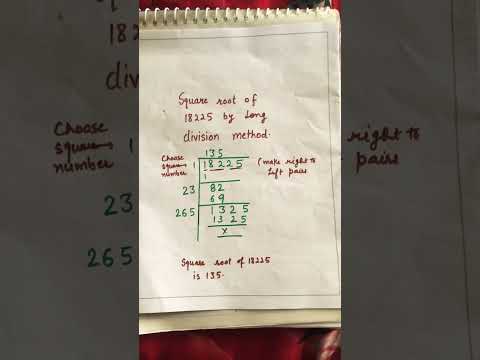 Square root of 18225 by long division method #maths #everydaymaths