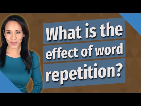 What is the effect of word repetition?