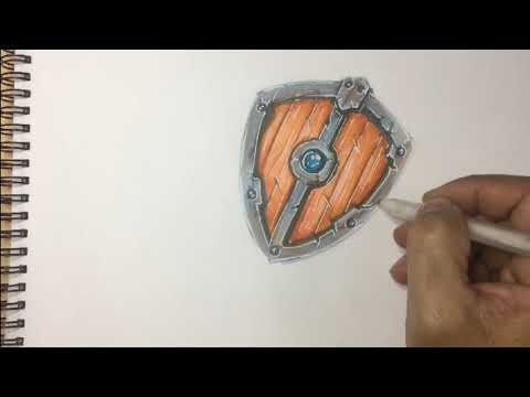 How To Draw A Shield Step by Step – I'm Youtuber – Follow my videos to ...