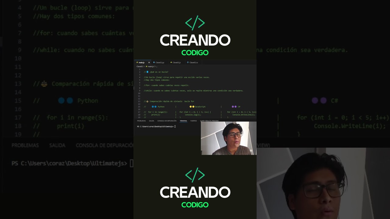 Bucles y Condicionales #programacion #programacionweb #education #python #javascript
