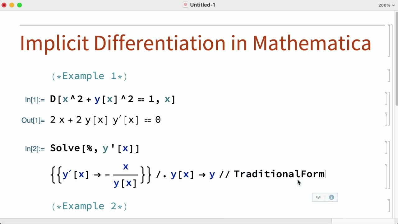 Implicit Differentiation in Mathematica